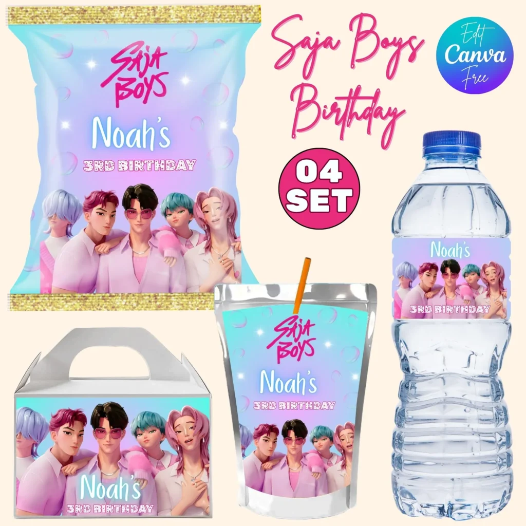 Saja Boys Kpop Party Favor Bundle, Kpop Printable Adorable Cosplay ...